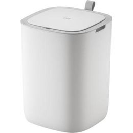 EKO Morandi Smart Sensor-Abfalleimer, Kunststoff, Touch-Bedienfeld, geruchsneutraler Dichtungsring, B 249 x T 249 x H 337 mm, 12 Liter, wei&szlig;