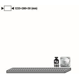 Gitterrost f&uuml;r ASECOS Druckgasflaschenschr&auml;nke, Stahl, B 1233 x T 280 x H 30 mm, bis 180 kg