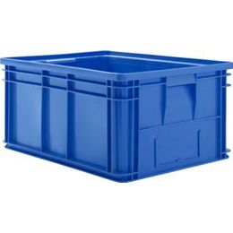 Sch&auml;fer Shop Stapelkasten Serie 14/6-1, aus PP, mit Griffmulde, Inhalt 71 L, blau