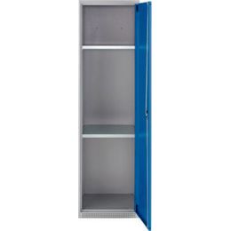 Sch&auml;fer Shop Sch&auml;fer Shop Genius Mehrzweckschrank FS, modular, individuell erweiterbar, 2 Fachb&ouml;den, bis 250 kg, B 545 x T 520 x H 1950 mm, Stahl, wei&szlig;aluminium/enzianblau