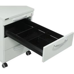 Schubladenunterteilung f&uuml;r Rollcontainer 1333, L 330 mm, Querteiler, Metall, schwarz