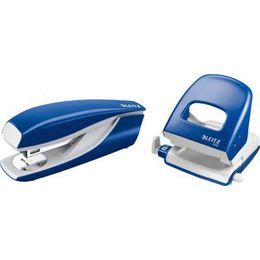 Leitz&reg; B&uuml;rolocher + Tischheftger&auml;t SET, blau
