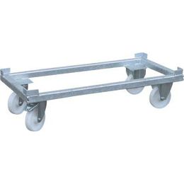 Bauer Transportwagen TW 500 f&uuml;r Sammelbeh&auml;lter-System SBS 500, 2 Lenk- und 2 Bockrollen, B 600 &times; T 1200 &times; H 315 mm, Stahl feuerverzinkt