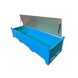 Leuchtstoffr&ouml;hrenbox Bauer SL-N 220, Stahlblech, unterfahrbar, Deckel verzinkt, herausnehmbare Trennwand, B 2300 x T 800 x H 530 mm, blau