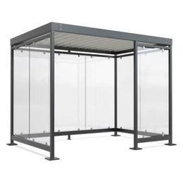 &Uuml;berdachungssystem WSM K&ouml;ln K3 c/b, B 3180 x T 2165 x H 2510 mm, Bausatz, anthrazitgrau RAL 7016