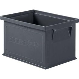 Sch&auml;fer Shop Stapelkasten Serie 14/6-4, aus PP, ESD-leitf&auml;hig, Inhalt 2,5 L, schwarz