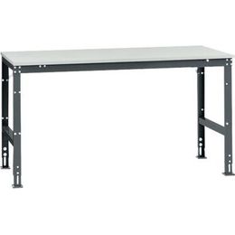Manuflex Arbeitstisch UNIVERSAL Standard, 1750 x 1000 mm, Kunststoff lichtgrau, anthrazit