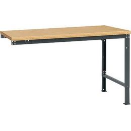 Manuflex Ansatztisch UNIVERSAL Spezial, Tischplatte Multiplex, 1500x1000, anthrazit