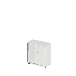 Sch&auml;fer Shop Sch&auml;fer Shop Select Schiebet&uuml;renschrank Start Off, 2 OH, abschlie&szlig;bar, B 800 x T 420 x H 788 mm, Holz, lichtgrau/lichtgrau