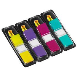Post-it Index Streifen Mini 683-4AB, zitronengelb, lila, pink, t&uuml;rkis