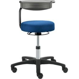 Dauphin Drehhocker TEC basic IS 1999, h&ouml;henverst., mit Armablage, ergonom. Polster-Sitz, k&ouml;nigsblau