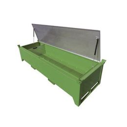 Leuchtstoffr&ouml;hrenbox Bauer SL-N 220, Stahlblech, unterfahrbar, Deckel verzinkt, herausnehmbare Trennwand, B 2300 x T 800 x H 530 mm, gr&uuml;n