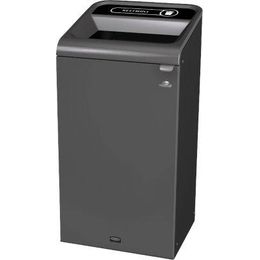 Recyclingstation Rubbermaid Configure, f&uuml;r Restm&uuml;ll, 87 l, Magnetverbindung, B 495 x T 489 x H 975 mm, schwarz