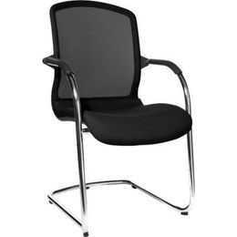 Freischwinger Topstar OPEN CHAIR 100, ergonomische R&uuml;ckenlehne, schwarz, 2 in 1 Karton