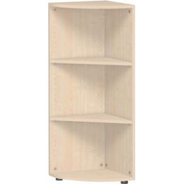 Eckabschlussregal PALENQUE, 3 OH, B 400 x T 400 x H 1104 mm, Ahorn