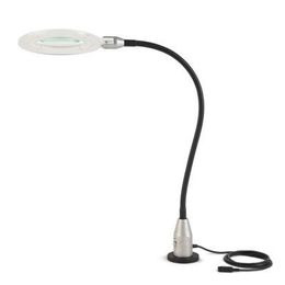 BAUER & B&Ouml;CKER LED-Lupenleuchte Bauer & B&ouml;cker Slim, 6-fache Vergr&ouml;&szlig;erung, 7,5 W, 460 lm, 5500 K, neigbar, IP65, Magnetfu&szlig;, Kunststoff, schwarz
