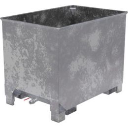 Bauer Beh&auml;lter f&uuml;r Routenz&uuml;ge Typ CS 80, 3-fach stapelbar, Inhalt 0,8 m&sup3;, bis 1000 kg, verzinkt