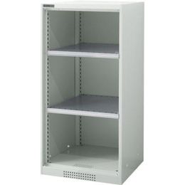 Sch&auml;fer Shop Sch&auml;fer Shop Genius Regalschrank FS, 3 OH, 2 h&ouml;henverstellbare Fachb&ouml;den, bis 250 kg, B 545 x T 420 x H 1105 mm, Stahl, lichtgrau RAL 7035