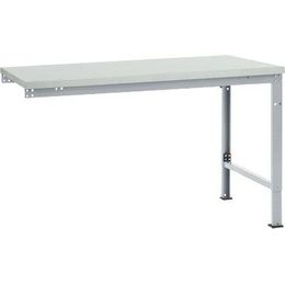 Manuflex Ansatztisch UNIVERSAL Spezial, Tischplatte Melamin, 1500x1000, alusilber