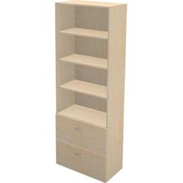 Sch&auml;fer Shop Sch&auml;fer Shop Genius Regal-H&auml;ngeregisterschrank-Kombination TETRIS WALL, B 800 x T 440 x H 2250 mm, Ahorn-Dekor