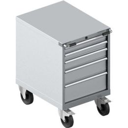 Sch&auml;fer Shop Sch&auml;fer Shop Select Schubladenschrank mit Rollen WSK 27-36, 5 Sch&uuml;be, bis 200 kg, B 564 x T 725 x H 920 mm, wei&szlig;aluminium/wei&szlig;aluminium