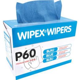 Reinigungst&uuml;cher Wipex&reg;-WIPERS, Z-Faltung, universell in der Industrie einsetzbar, Tuchgr&ouml;&szlig;e ca. 230 x 420 mm, blau, Box mit 125 T&uuml;chern