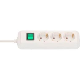 Fa.Brennenstuhl Brennenstuhl Eco-Line Steckdosenleiste, 3 Schutzkontaktsteckdosen, 45&deg;-Anordnung, erh&ouml;hter Ber&uuml;hrungsschutz, 5 m Kabell&auml;nge, L 215 x B 95 x T 60, wei&szlig;