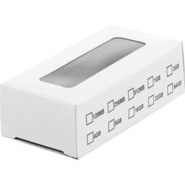 Slim Box f&uuml;r USB-Sticks, mit transparentem Sichtfenster, wei&szlig;