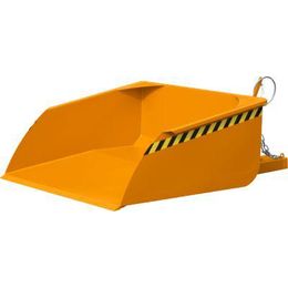 Bauer Staplerschaufel BSI 75, Seilzug-Entriegelung, L 1810 &times; B 1330 &times; H 710 mm, 0,75 m&sup3;, bis 1000 kg, Stahl lackiert, gelborange
