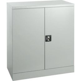 Sch&auml;fer Shop Sch&auml;fer Shop Select Stahlschrank, 2 OH, 2 h&ouml;henverstellbare Einlegeb&ouml;den, Drehzylinderschloss, B 916 x T 422 x H 1000 mm, lichtgrau RAL 7035/lichtgrau RAL 7035