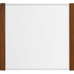moedel T&uuml;rschild LMH, Aluminium- und Holzrahmen, Holzart w&auml;hlbar, Polyester-Abdeckung, Klebemontage, B 159,5 x H 150,5 mm, silber/Nussbaum