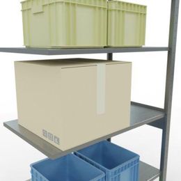 SCHULTE LAGERTECHNIK - Stecks.Anbaur.mit L&auml;ngenriegel - 2500x1000x600 mm, Typ 150 kg