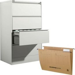 Sch&auml;fer Shop H&auml;ngeregistraturschrank + H&auml;ngemappen 50 St&uuml;ck, gratis