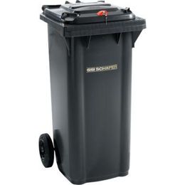 Sch&auml;fer Shop M&uuml;lltonne GMT, 120 l mit Schwerkraftschloss, schwarzgrau