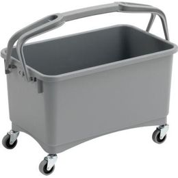 Einfachfahreimer Poly II, Volumen 28 Liter, fahrbar, mit &uuml;berkreuzenden Griffen