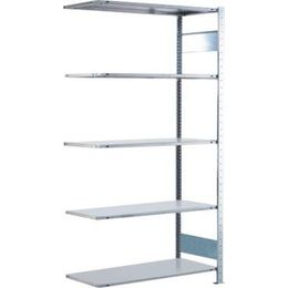 SCHULTE LAGERTECHNIK Anbauregal H 2000 x B 1000 x T 300 mm, verzinkt, mit 5 B&ouml;den