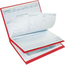 3-Deckel-Dokumentationsmappe Professional Line Plus, DIN A4, 4 Heftmechaniken, Klarsichttasche, B 240 x H 310 mm, rot, 10 St&uuml;ck