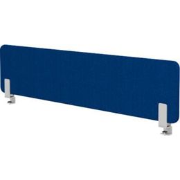 Auftisch-Akustiktrennwand Wall mit Adapter, 30 mm stark, B 1000 x H 400 mm, dunkelbau
