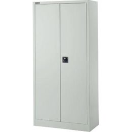 Sch&auml;fer Shop Sch&auml;fer Shop Pure Stahlschrank, aus Stahl, 4 B&ouml;den, 5 OH, abschlie&szlig;bar, B 950 x T 400 x H 1935 mm, Lichtgrau RAL 7035