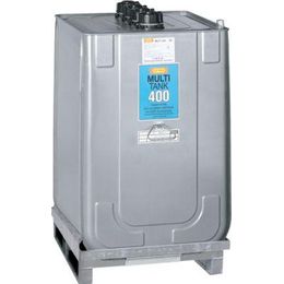 CEMO Schmierstofftank Multi-Tank, f&uuml;r Frisch- & Gebraucht&ouml;l, inkl. verzinkter Auffangwanne, HDPE, 400 l Kapazit&auml;t