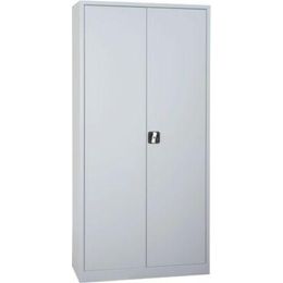 Stahlschrank, h&ouml;henverstellbarer Fachboden, abschlie&szlig;bar, H 1800 mm, lichtgrau/lichtgrau