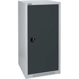 Sch&auml;fer Shop Sch&auml;fer Shop Genius Fl&uuml;gelt&uuml;rschrank FS, Stahl, mit Bel&uuml;ftungsl&ouml;chern, B 545 x T 420 x H 1105 mm, 3 OH, wei&szlig;aluminium RAL 9006/anthrazitgrau RAL 7016, bis 250 kg