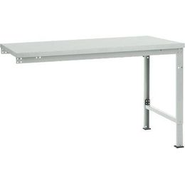 Manuflex Ansatztisch UNIVERSAL Spezial, Tischplatte Melamin, 1500x1000, lichtgrau