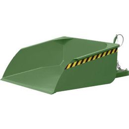 Bauer Staplerschaufel BSI 75, Seilzug-Entriegelung, L 1810 &times; B 1330 &times; H 710 mm, 0,75 m&sup3;, bis 1000 kg, Stahl lackiert, resedagr&uuml;n