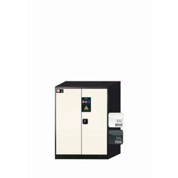Chemikalienschrank ASECOS CS-CLASSIC, Fl&uuml;gelt&uuml;ren, Front Reinwei&szlig;, B 810 x T 520 x H 1105 mm