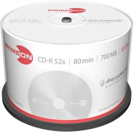 PRIMEON CD-R, bis 52fach, 700 MB/80 min, 50er-Spindel