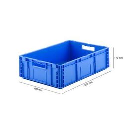 Sch&auml;fer Shop Euro Box Serie MF 6170, aus PP, Inhalt 30,8 L, Durchfassgriff, blau