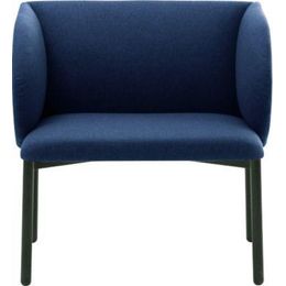 Leyform LIV Empfangssessel, Stahlrohrgestell, Stoffbezug, B 730 x T 620 x H 740 mm, dunkelblau melange