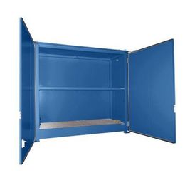 Isolierter Regalcontainer Bauer CEH 38-2, Stahl, Doppelfl&uuml;geltor, B 4150 x T 1500 x H 3140 mm, blau