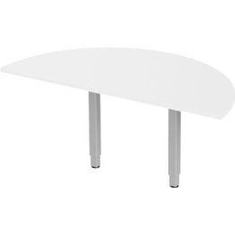 Sch&auml;fer Shop Sch&auml;fer Shop Select Ansatztisch PLANOVA ERGOSTYLE, 1/2 Kreis, wei&szlig;/wei&szlig;alu